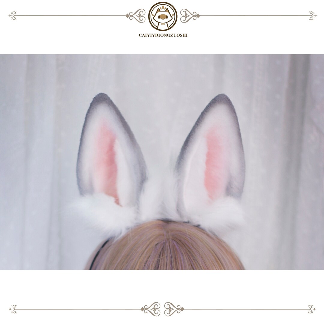 Silver Grey Bunny Ears - Etsy