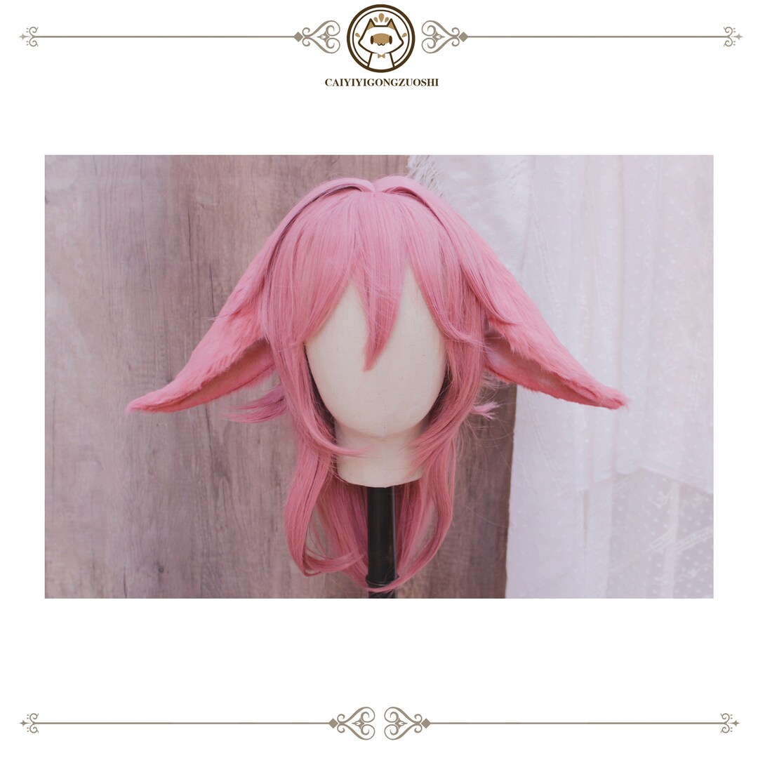 Genshin Impact Yae Miko / Guuji Yae Pink Lamb / Sheep Faux Fur Animal ...