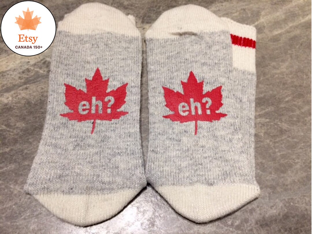 Canadian Maple Leaf (word Socks - Funny Socks - Novelty Socks) - With ...