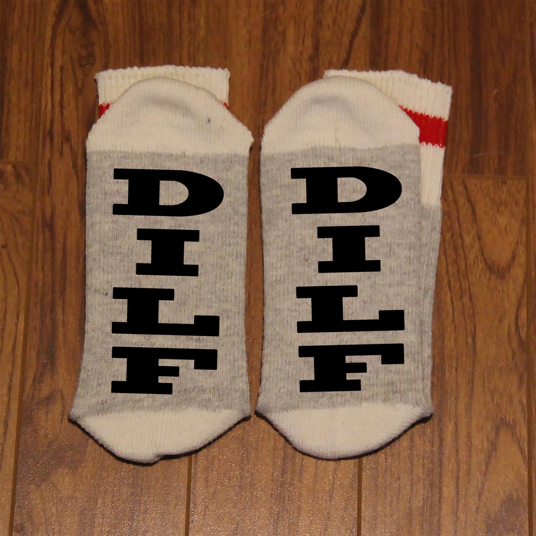DILF (word Socks - Funny Socks - Novelty Socks) - Etsy