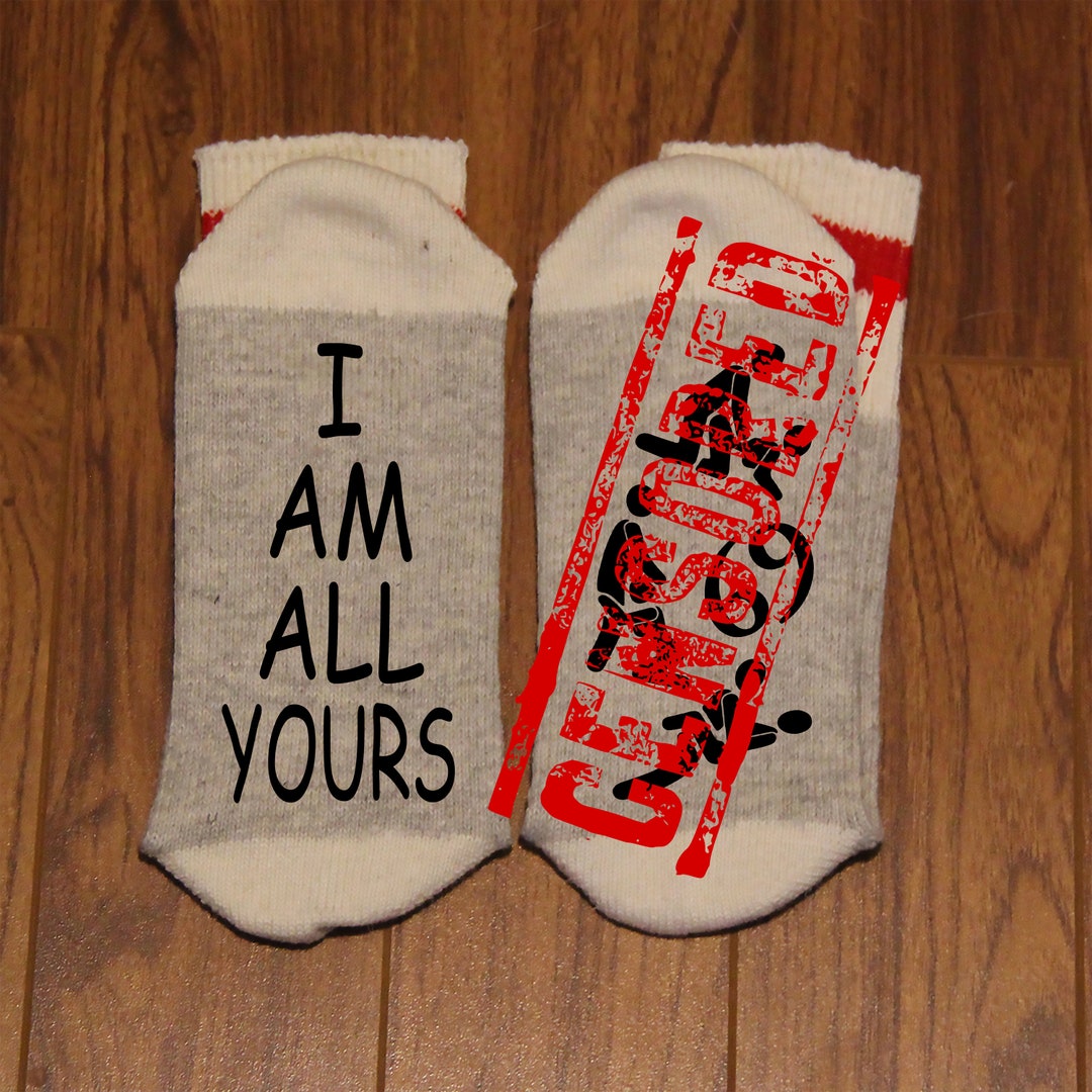 I Am All Yours Sex Position Silhouettes Word Socks Funny Socks Novelty Socks Etsy