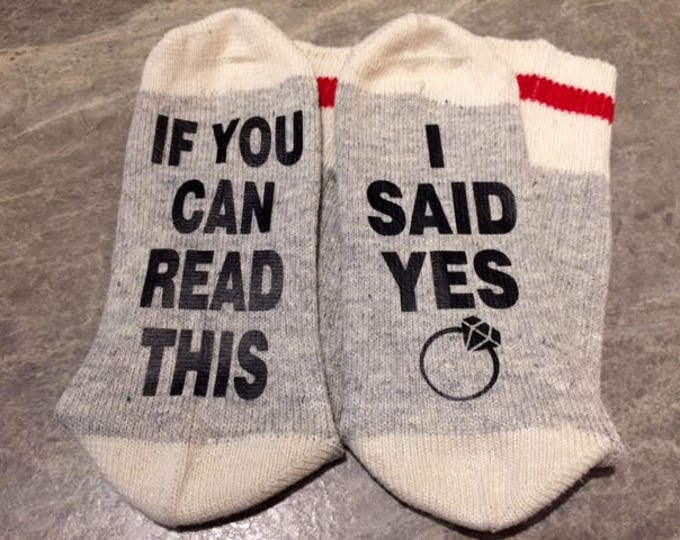 If You Can Read This ... I Said Yes (word Socks - Funny Socks - Novelty ...
