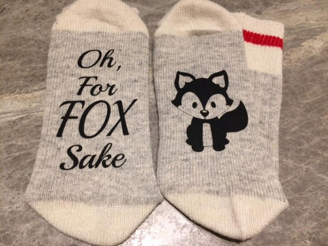 Oh for Fox Sake (word Socks - Funny Socks - Novelty Socks) With a Fox ...