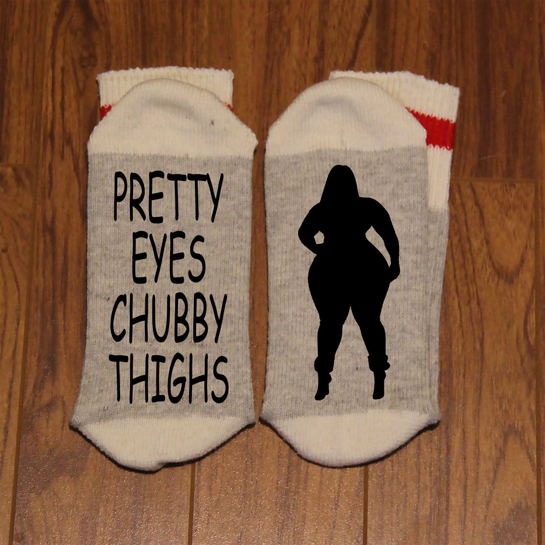 Pretty Eyes Chubby Thighs ... (silhouette of a Plus Size Woman) (word ...