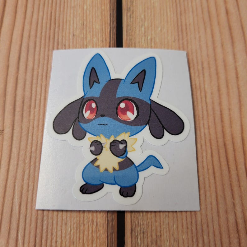 Lucario Sticker || PKMN Inspired Stickers - Etsy
