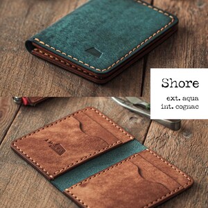 Handmade Brown Leather Bi-fold Wallet: Ranch Card Holder, Made in ...