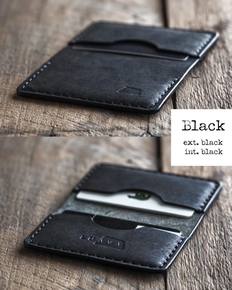 Handmade Minimalist Leather Bifold Wallet: Italian Full Grain ...