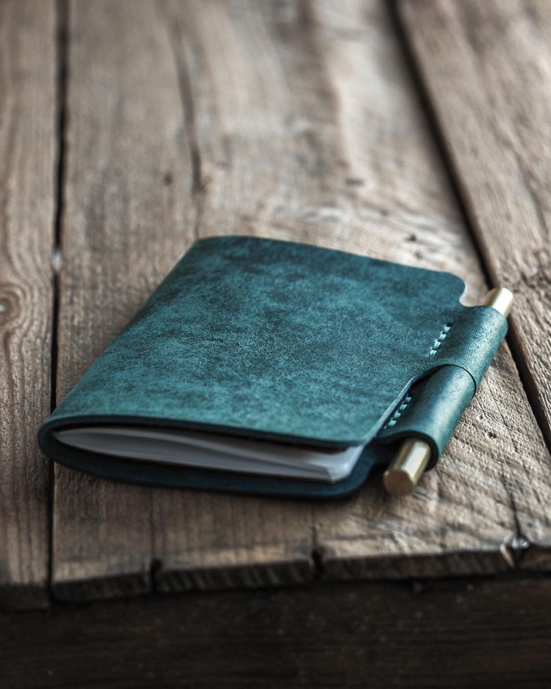 Voyager Blue Leather Travel Journal Cover With Pen: Handmade Full Grain ...