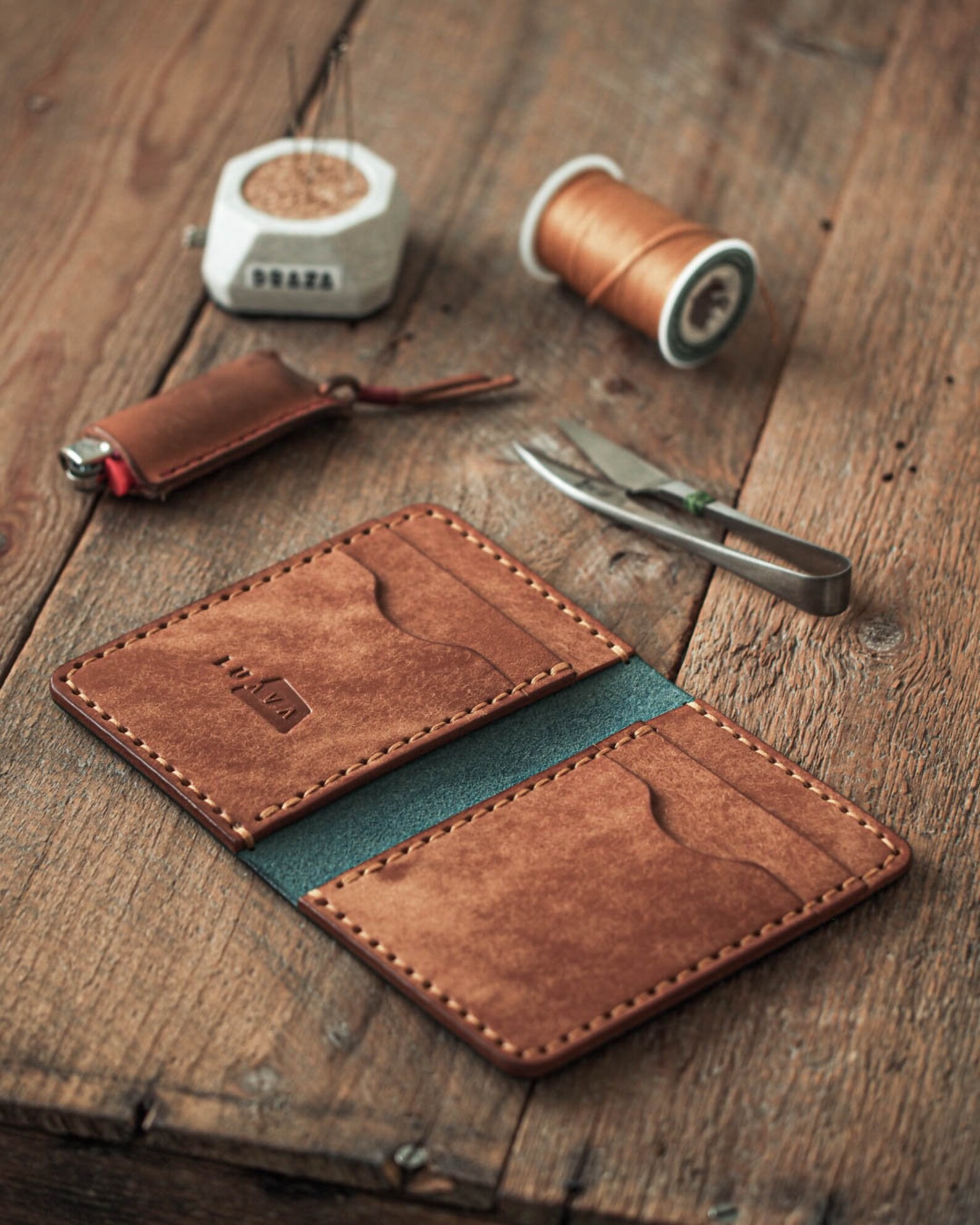 Ranch Wallet Handmade Leather Wallet Card Holder Made With Vegetable ...