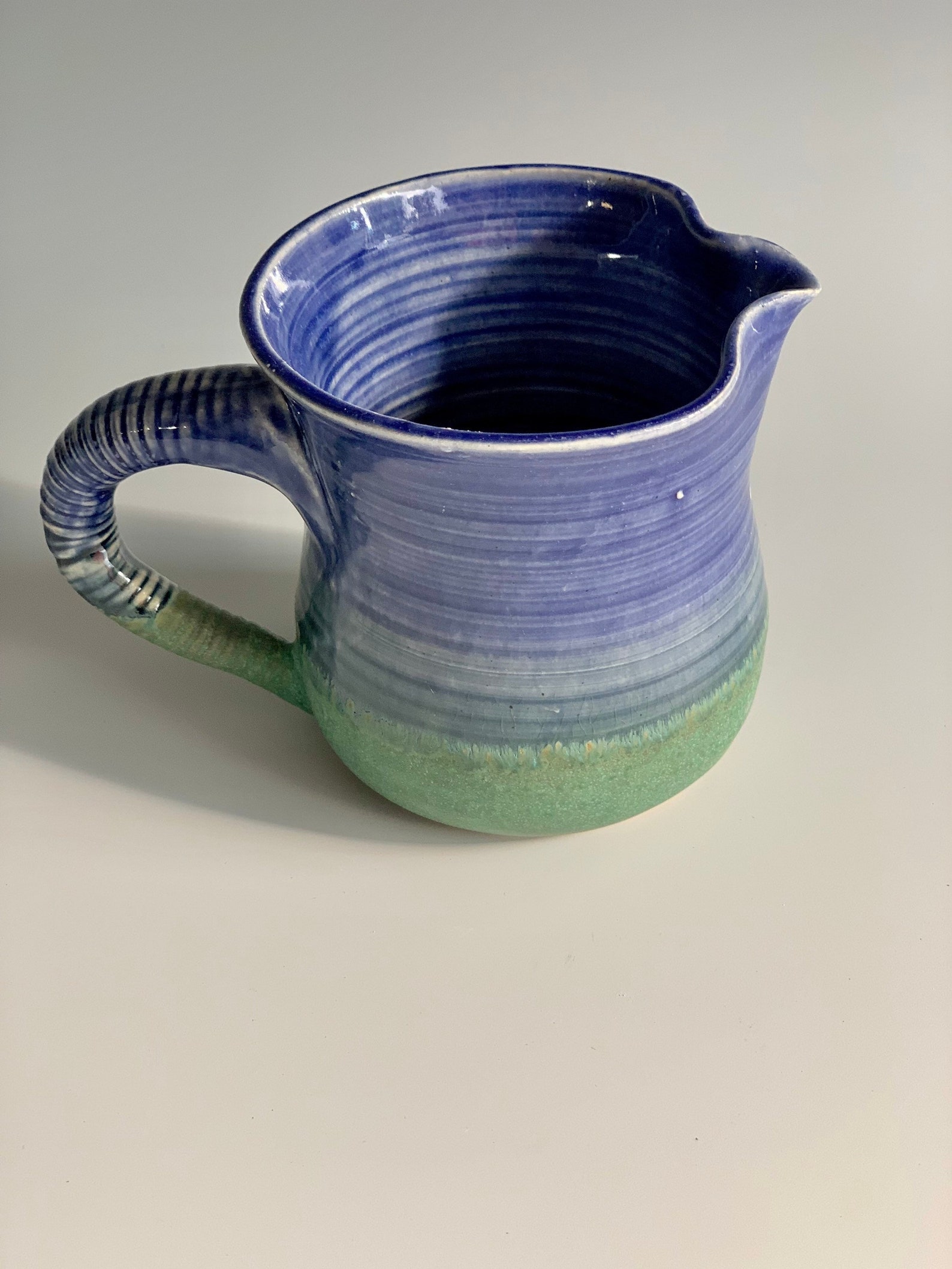 Handmade Blue and Green Ceramic Small Pitcher or Milk Creamer - Etsy