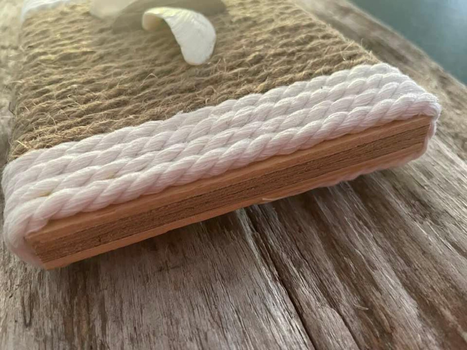 Sailboat Sculpture on Jute Rope With Beach Shells,6x4.5handmade ...