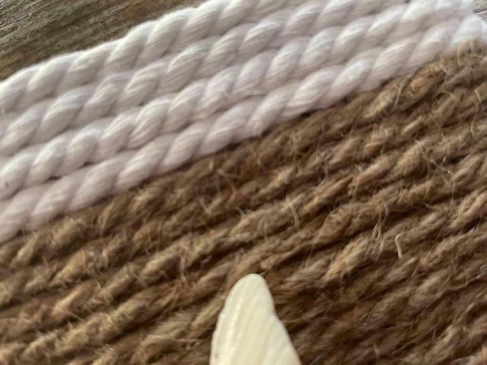 Sailboat Sculpture on Jute Rope With Beach Shells,6x4.5handmade ...