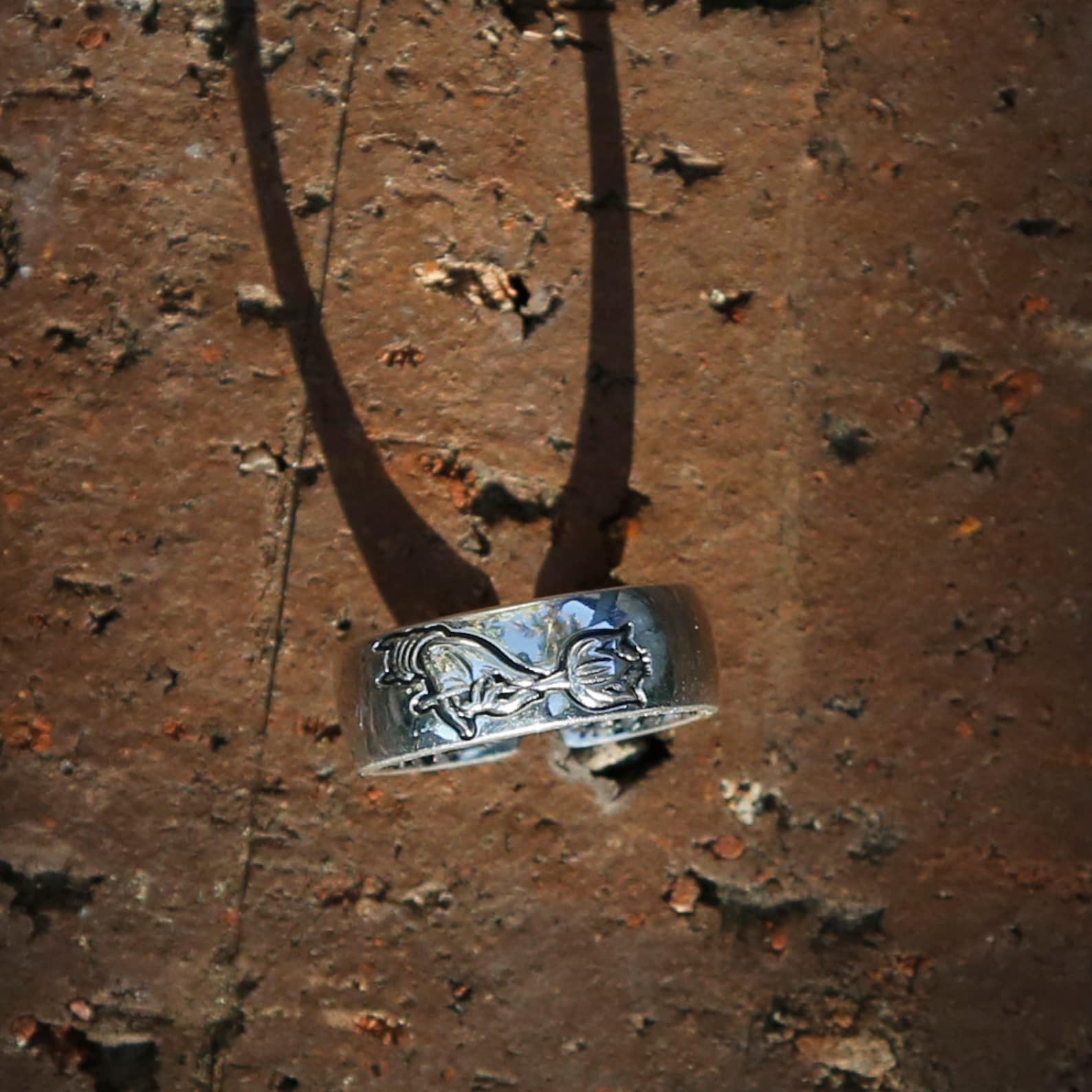 Praying Hand Sterling Silver Ring, Buddhist Sutra Engraved Inside ...