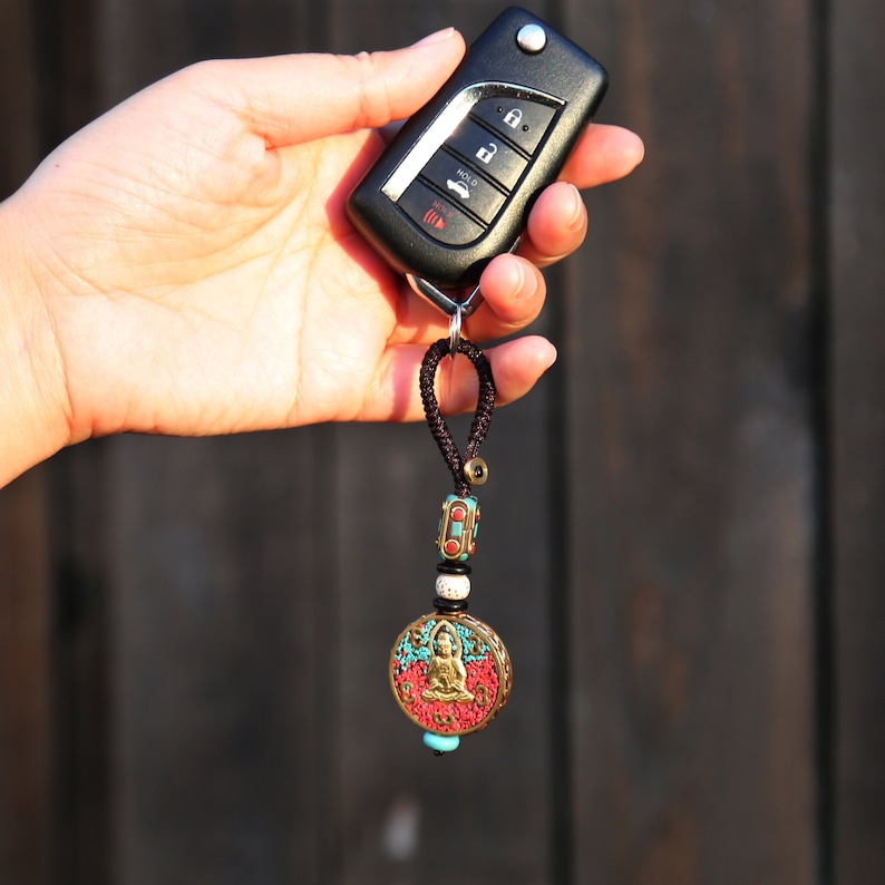 Tibetan Buddhist Buddha Protection Keychain Zipper Charm - Etsy
