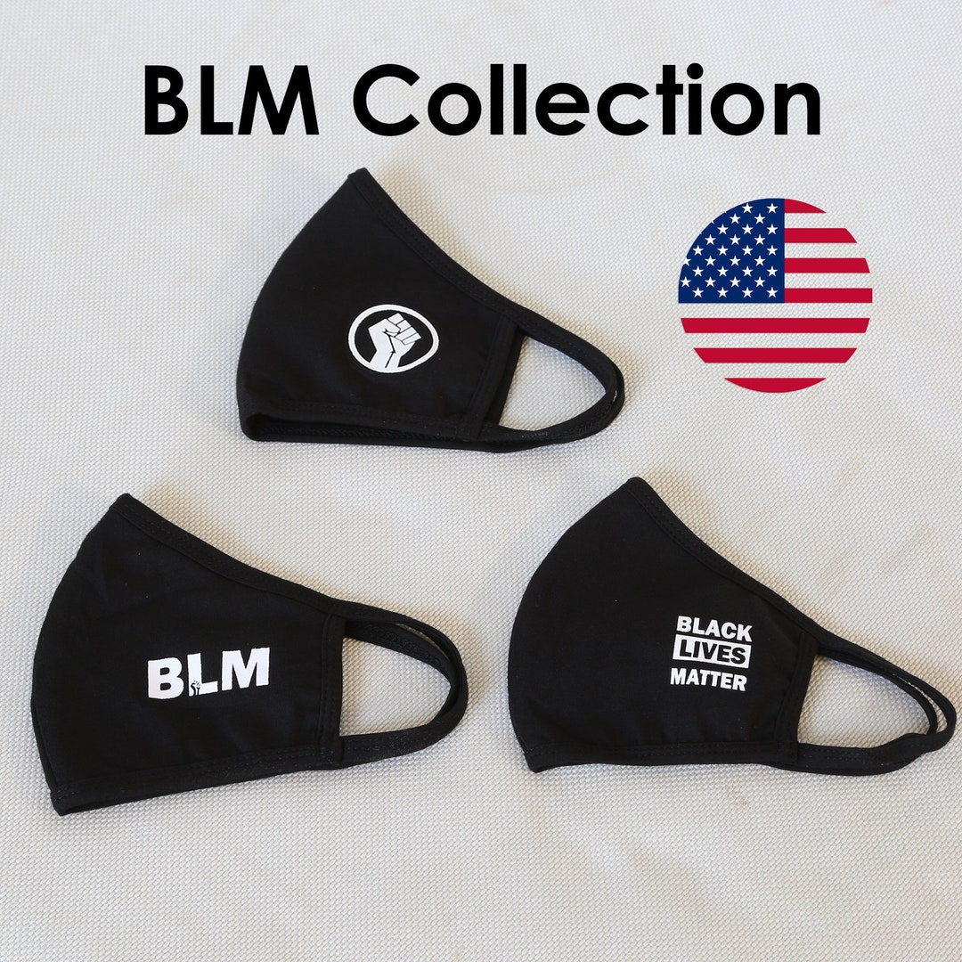 3-pack Bundle BLM Reusable Cloth Face Mask Covering, Black Lives Matter ...