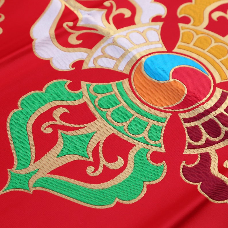 Buddhist Vajra Silk Brocade Altar Cloth, Tibetan Double Dorje Shrine ...