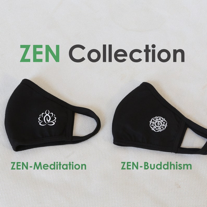 Zen Meditation Cloth Face Mask, 2-layer Cotton, Breathable Mask - Etsy
