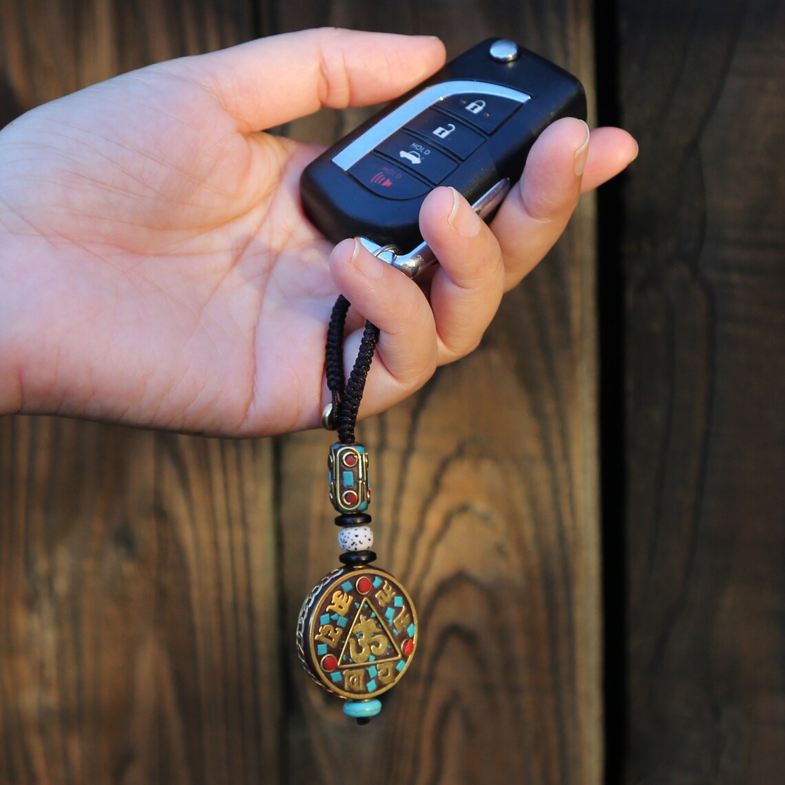 Tibetan Buddhist Om Prayer Symbol Keychain Zipper Charm Om - Etsy