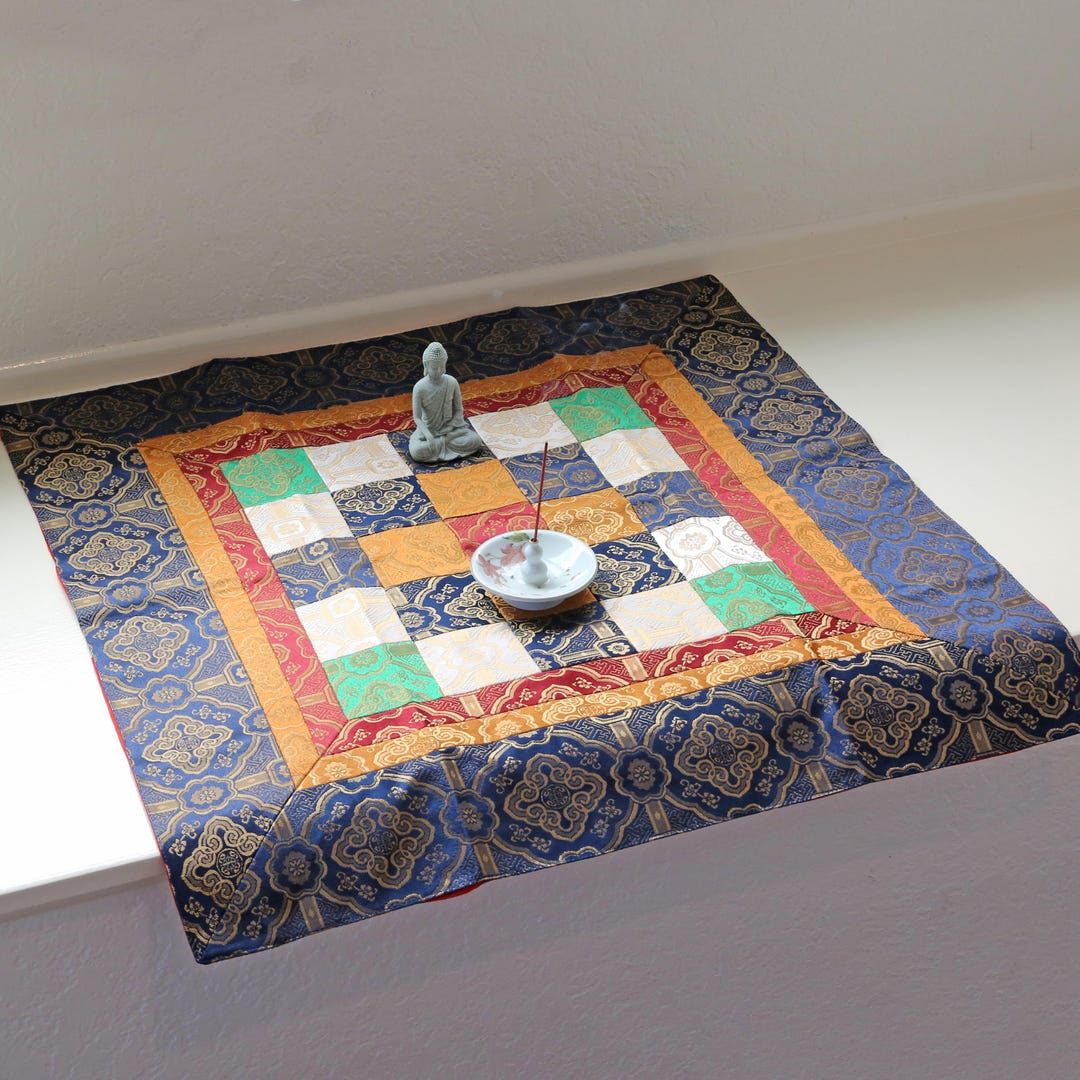 Tibetan Classic Patch Silk Brocade Shrine Table Cover Altar Cloth, 28 ...