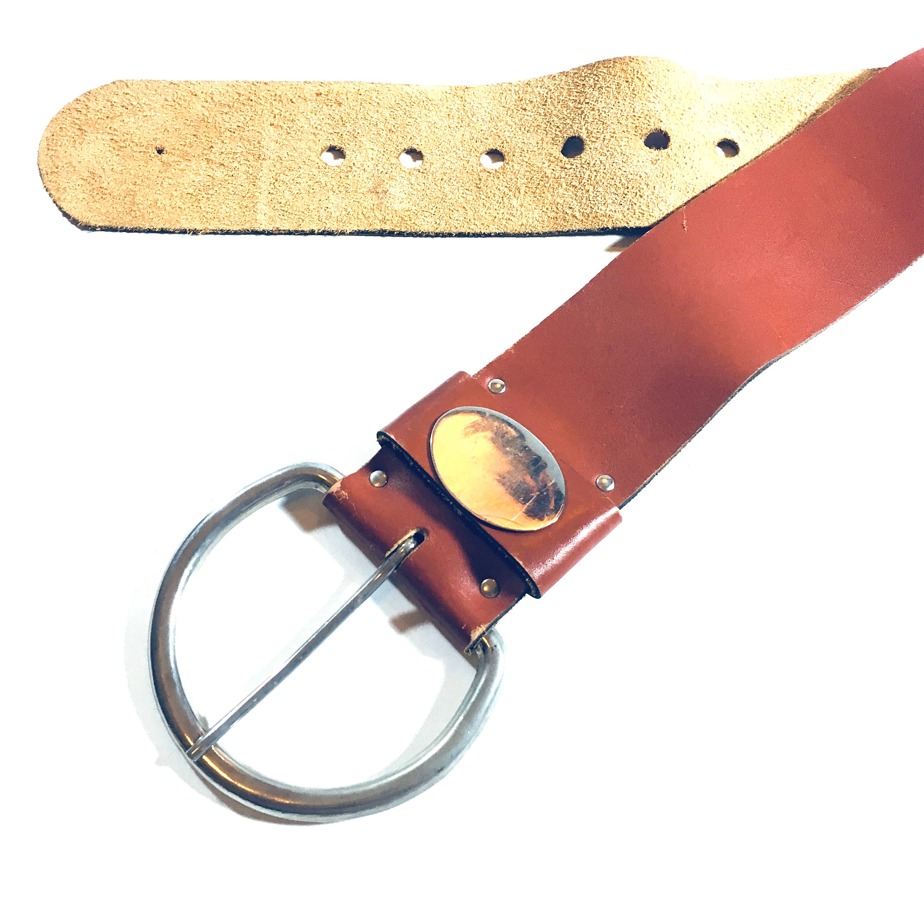 Oversized Vintage Leather Belt - Etsy