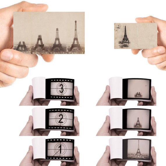 Flipbook Construction of the Eiffel Tower Mini Film | Etsy
