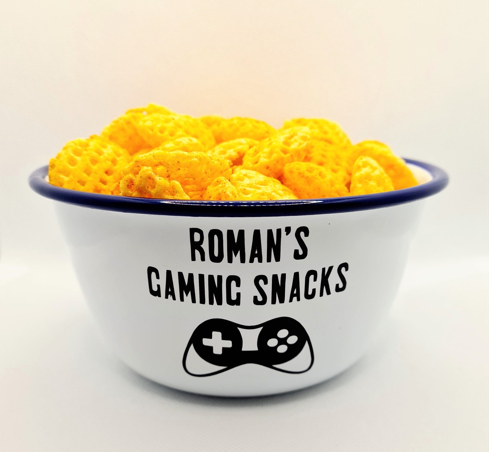 Personalised Enamel Bowl Gaming Snacks Gamer Gaming Gift - Etsy UK