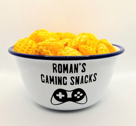 Personalised Enamel Bowl Gaming Snacks Gamer Gaming Gift - Etsy UK