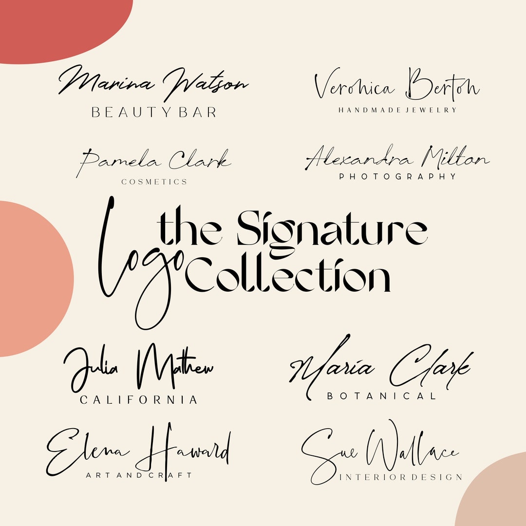 Signature Logo, Font Pack, Handwritten Logo, Calligraphy Logo, Makeup ...