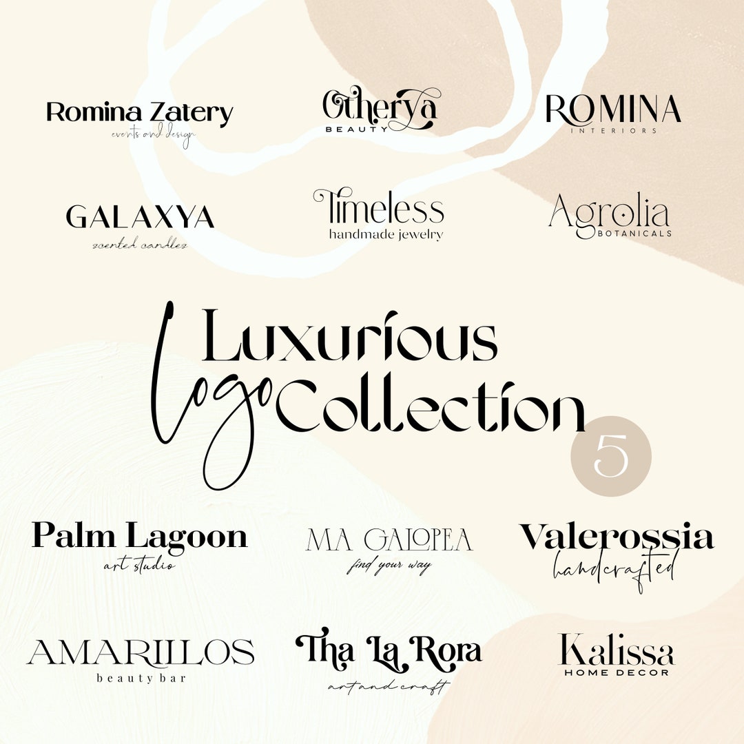 Decorative Font Premade Logo Handwritten Logo Monogram Font Svg Text ...