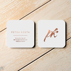 Printable Business Card Templates Round Square Business Card - Etsy ...