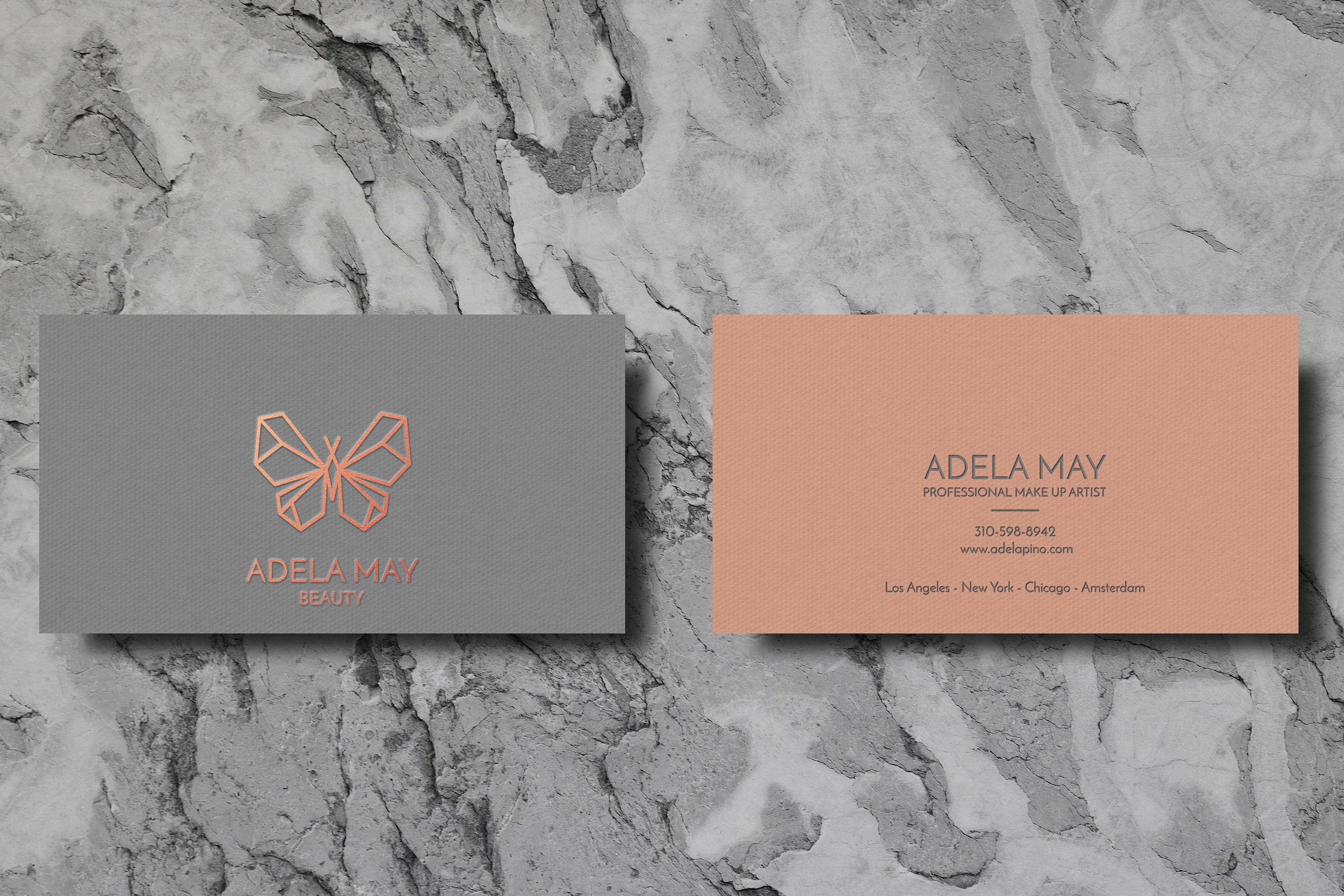 Logo Maker Business & Calling Cards Rose Gold Foil Business - Etsy