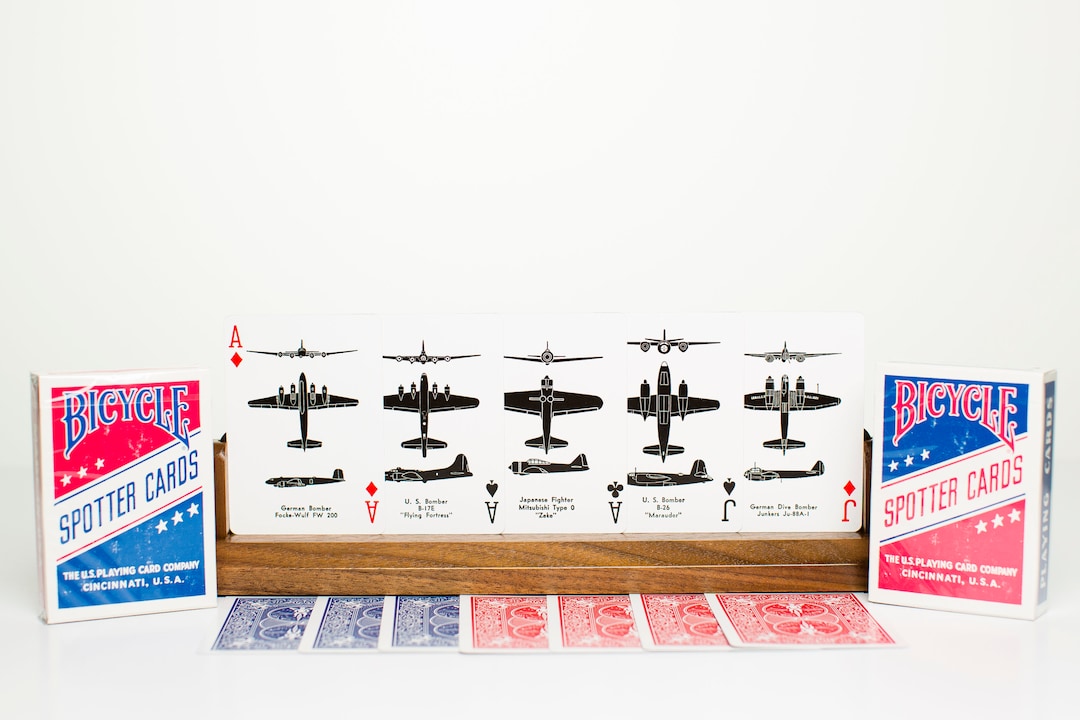 Repro WWII Spotter Playing Cards, Bicycle Brand, 2 Decks 1 Red, 1 Blue ...