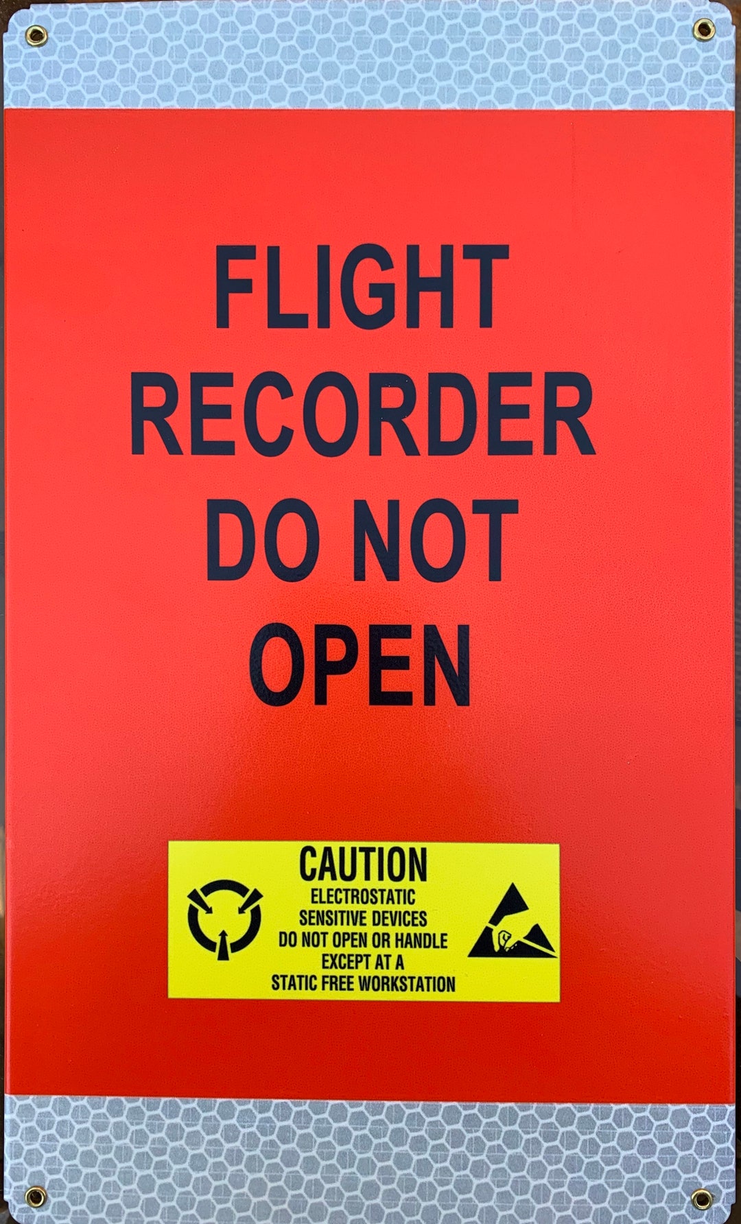 Aircraft "flight Recorder" Metal Sign, Aviation, Airliners SIG-0507 - Etsy