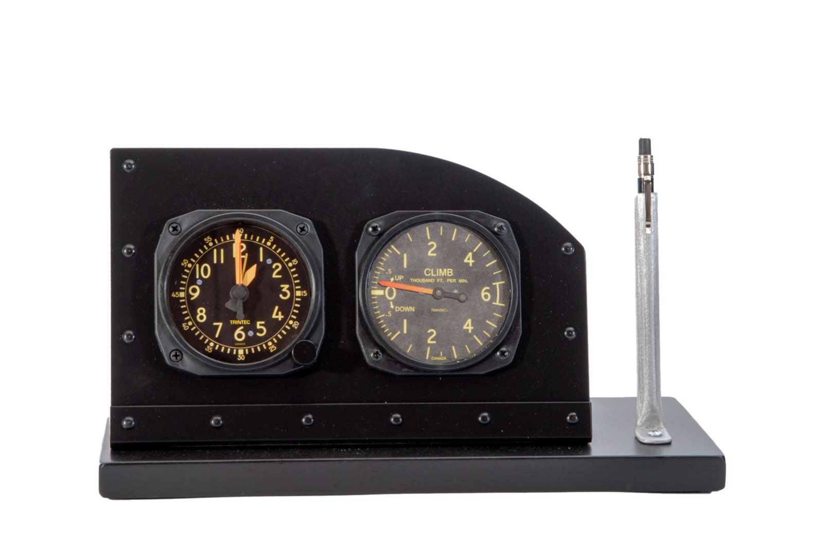 Cockpit Style Alarm Clock Desk Display With Pen/pencil Holder | Etsy
