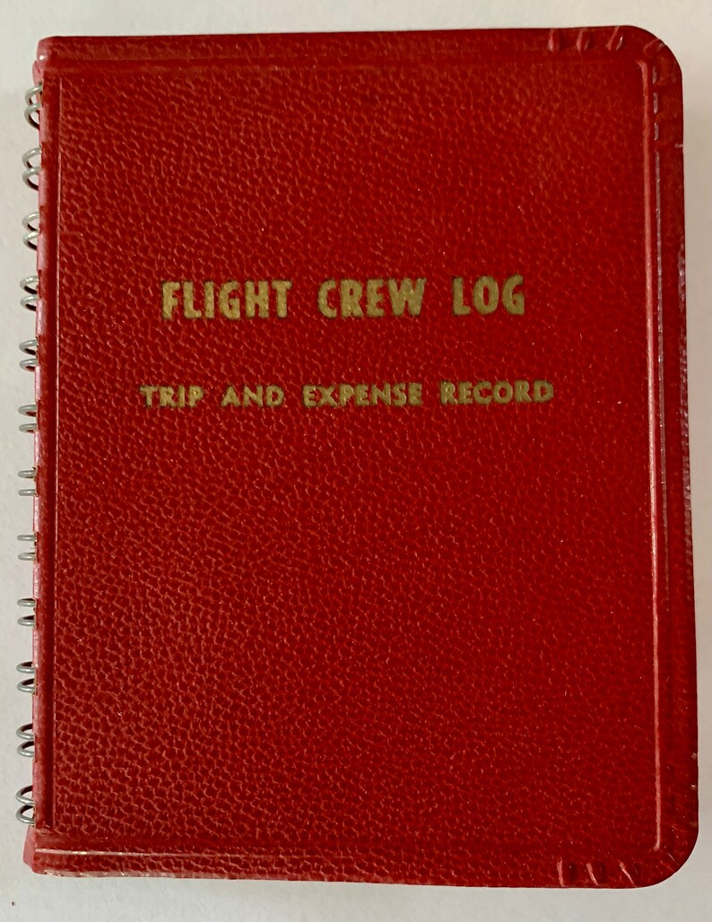 Flight Crew Log/trip & Expense Record 1964 LIT-0107 | Etsy