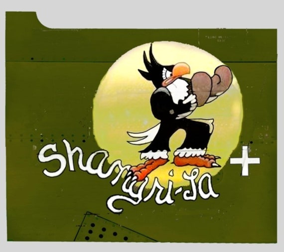 Nose Art Aluminum Hand Painted Nose Art Panel On Riveted Aircraft