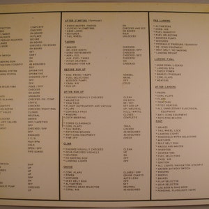 Wheeler Airlines Douglas DC-3 Checklist CKL-0109 - Etsy