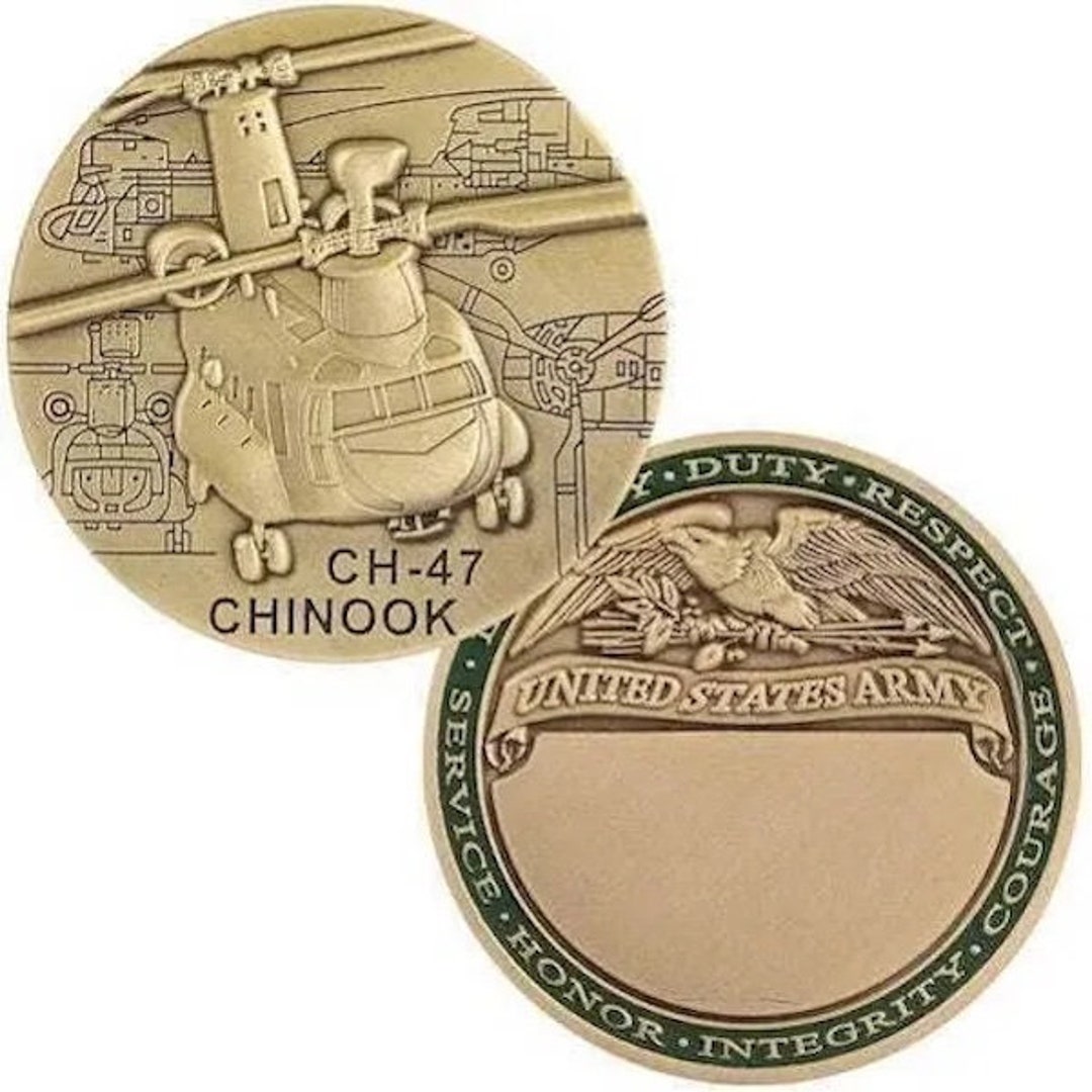 Engravable Boeing CH-47 Chinook Helicopter Challenge Coin CC-CH-47 - Etsy