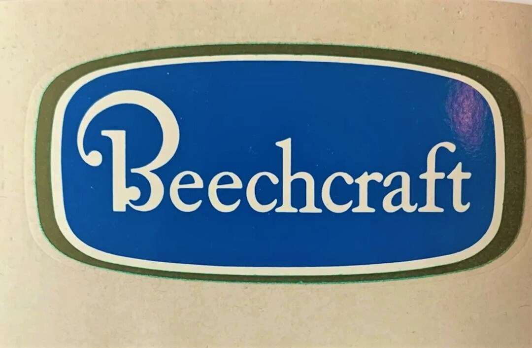 Beechcraft Peel & Stick Vinyl Decal 4" X 2" DEC-0166 - Etsy
