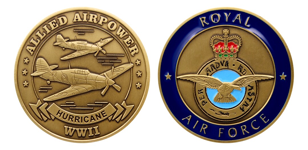Hawker Hurricane Challenge Coin, WWII Aviation, Battle of Britain 1 1/2 ...