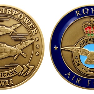 Hawker Hurricane Challenge Coin, WWII Aviation, Battle of Britain 1 1/2 ...