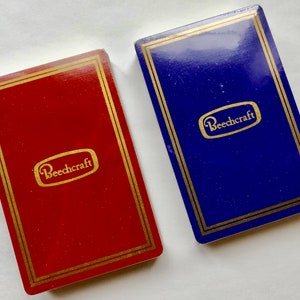 Vintage Beechcraft Playing Cards, 2 Decks, in Slide-out Case PC-0101 - Etsy