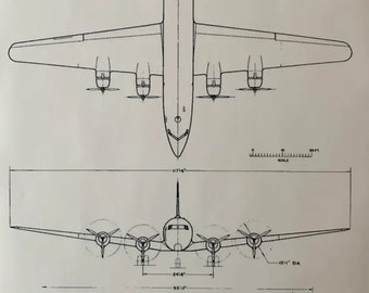 Model of Douglas DC-5 1200 Scale. - Etsy