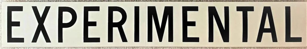 Experimental Aircraft Decal in Black or White DEC-0177 - Etsy