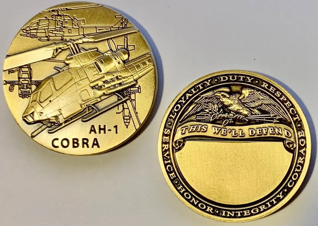 U.S. Army AH-1 Cobra Challenge Coin, Engraveble NTM-48711 - Etsy