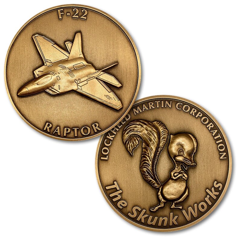 Lockheed Skunk Works F-22 Raptor Challenge Coin CC-F-22 - Etsy