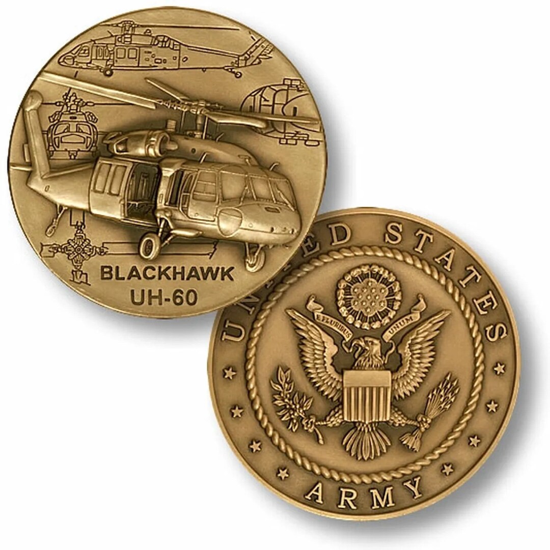 Sikorsky UH-60 Black Hawk Helicopter Challenge Coin ]87- NTM-48698 - Etsy