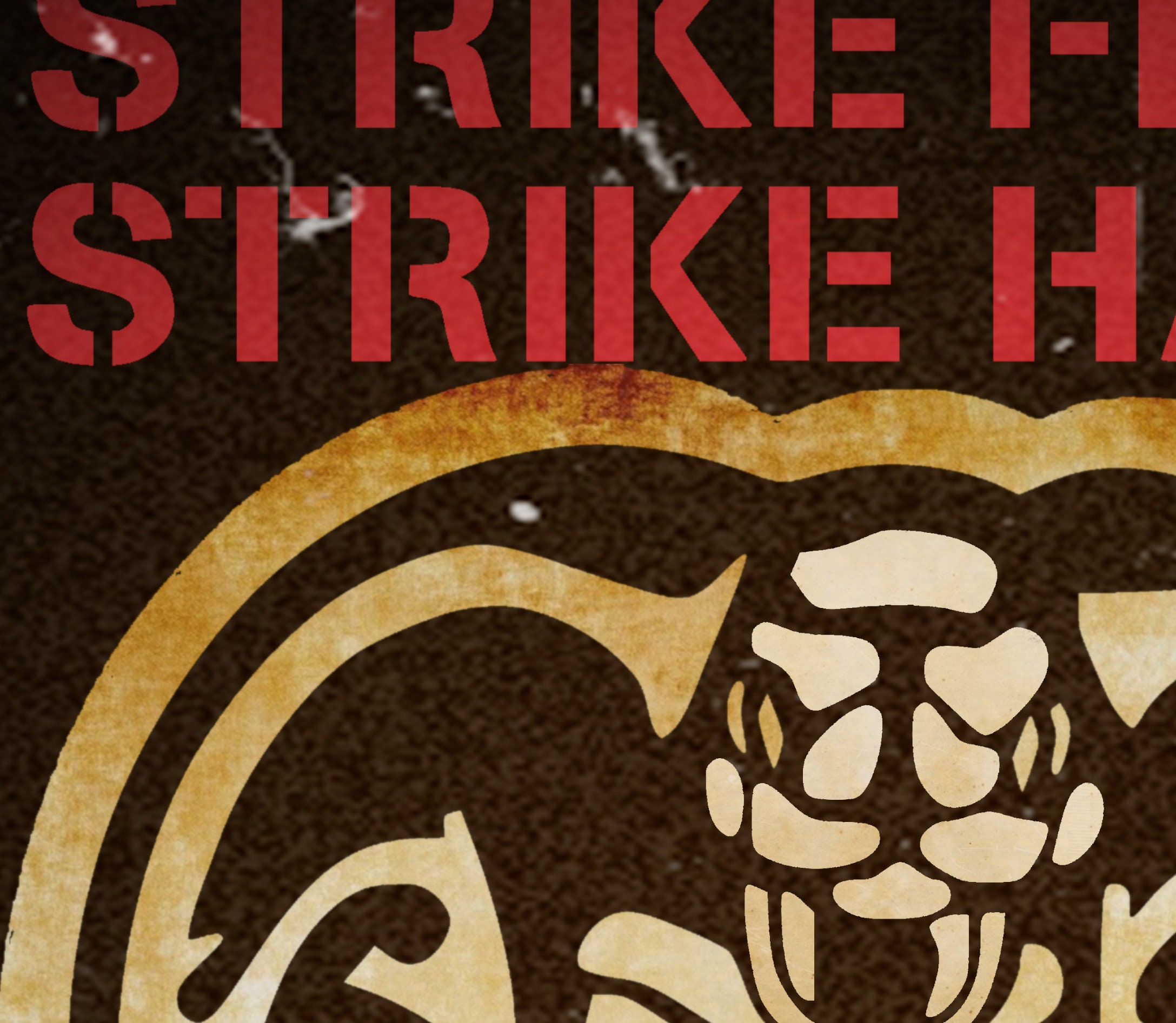 Cobra Kai print Strike First strike hard no mercy cobra | Etsy