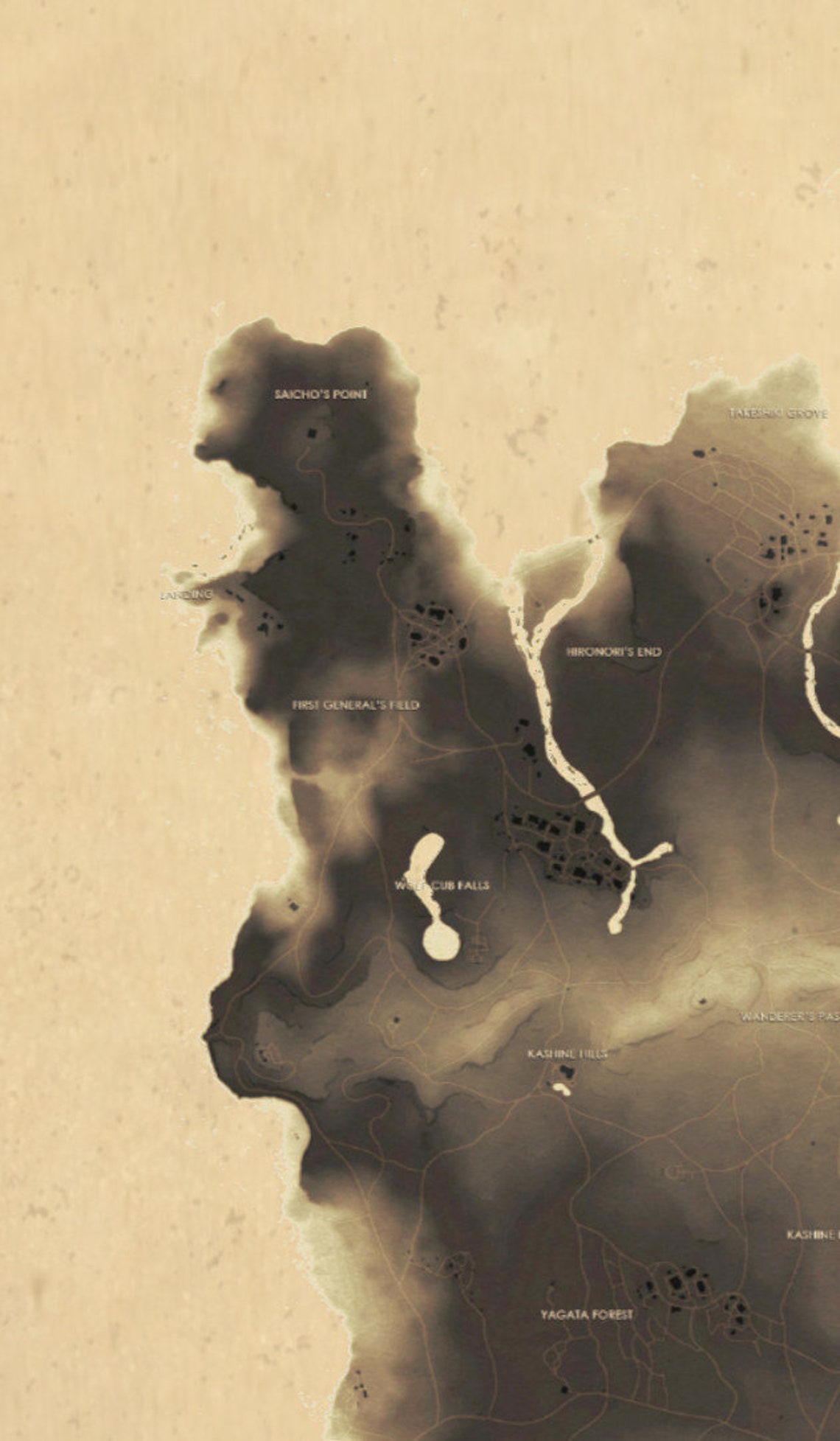 Ghost of Tsushima map Ghost of Tsushima Print Tsushima | Etsy