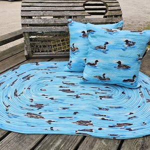 Loon , Blue Nature Pillow - Etsy